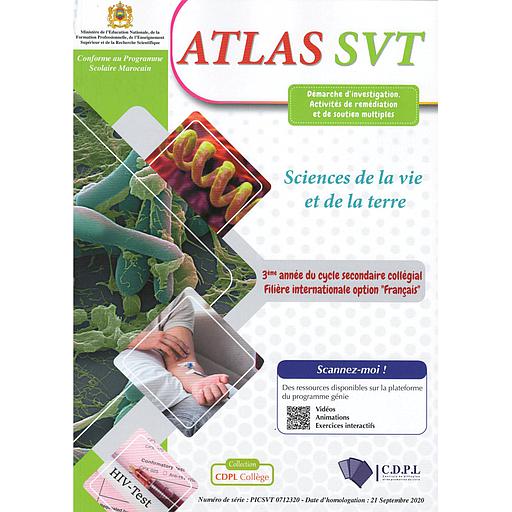 Atlas SVT 3 ème année collège ‘’ filière internationale français ...