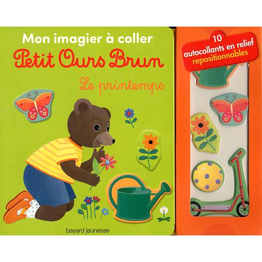 Mon imagier à coller Petit Ours Brun : le printemps | ALMOUGGAR.COM